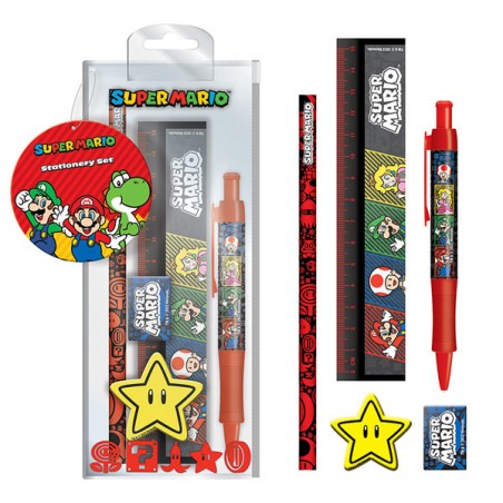 SUPER MARIO STATIONERY SET 4 COLOUR
